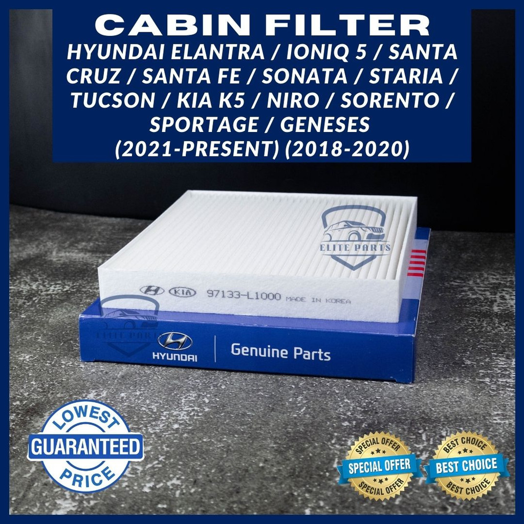 Cabin Filter Hyundai Elentra / IONIQ 5 / SANTA CRUZ / SANTA FE / SONATA ...