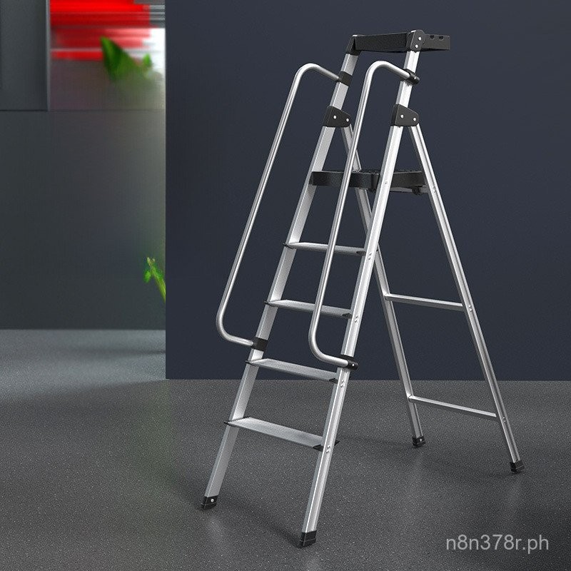 Baijiayi Aluminum Alloy Handrail Ladder Household Folding Trestle ...