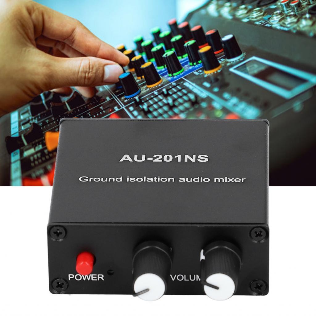 Mini Sound Mixer 2 in 1 Out 3.5mm Port Compact with Common Ground ...