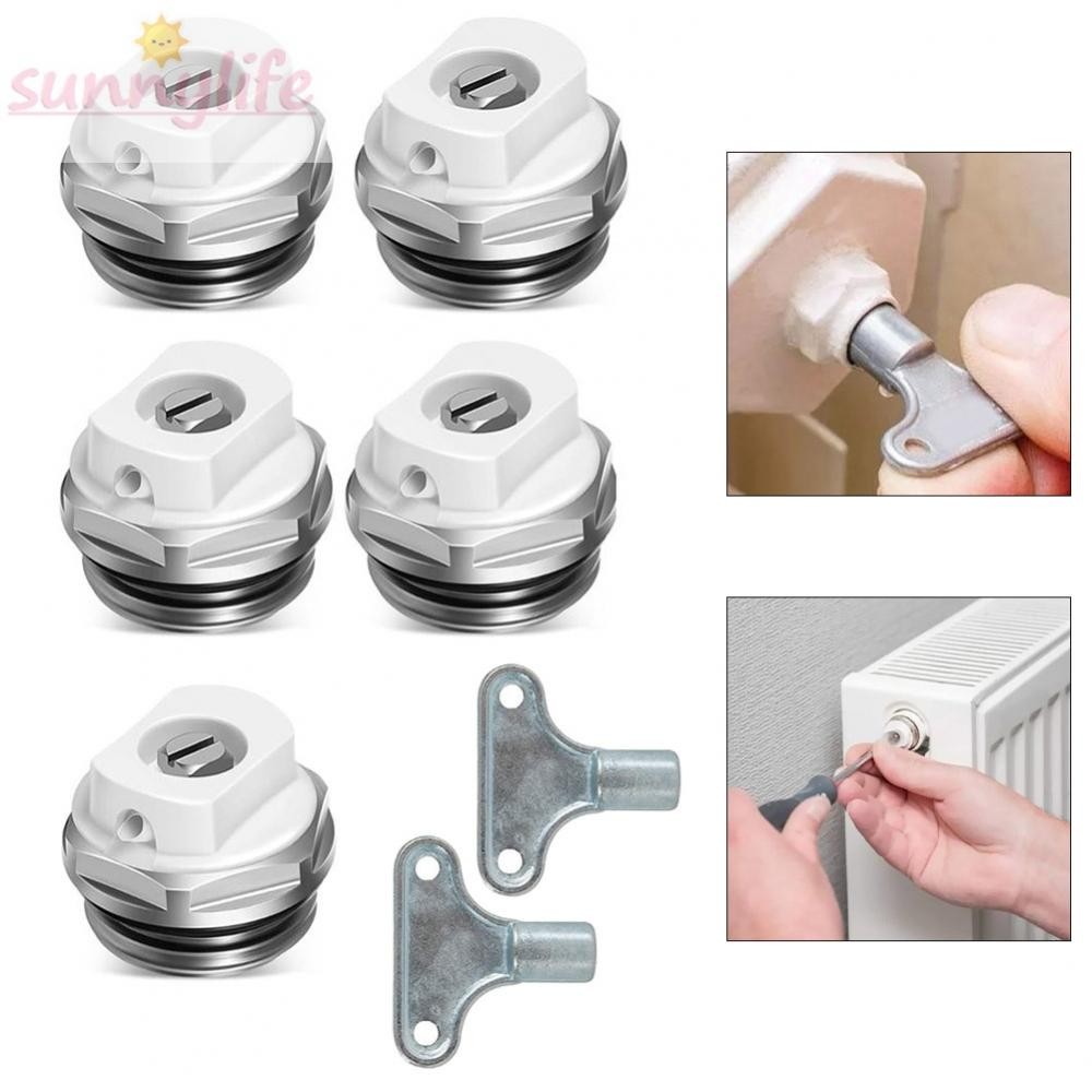 Radiator Air Vent Valve Set with 2 Keys for Efficient Heating ...