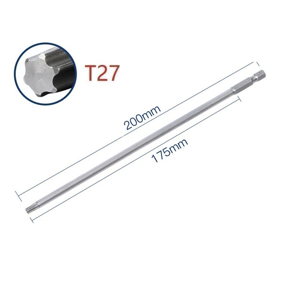 1/6pc 200mm Magnetic Torx Screwdriver Bit S2 alloy steel T10 T15 T20 ...