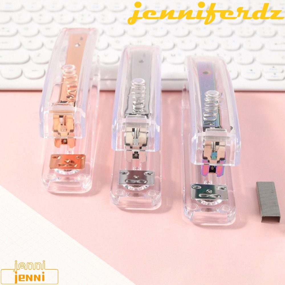 JENNIFERDZ Transparent Stapler, Manual Rose Gold Paper Stapler, Durable ...