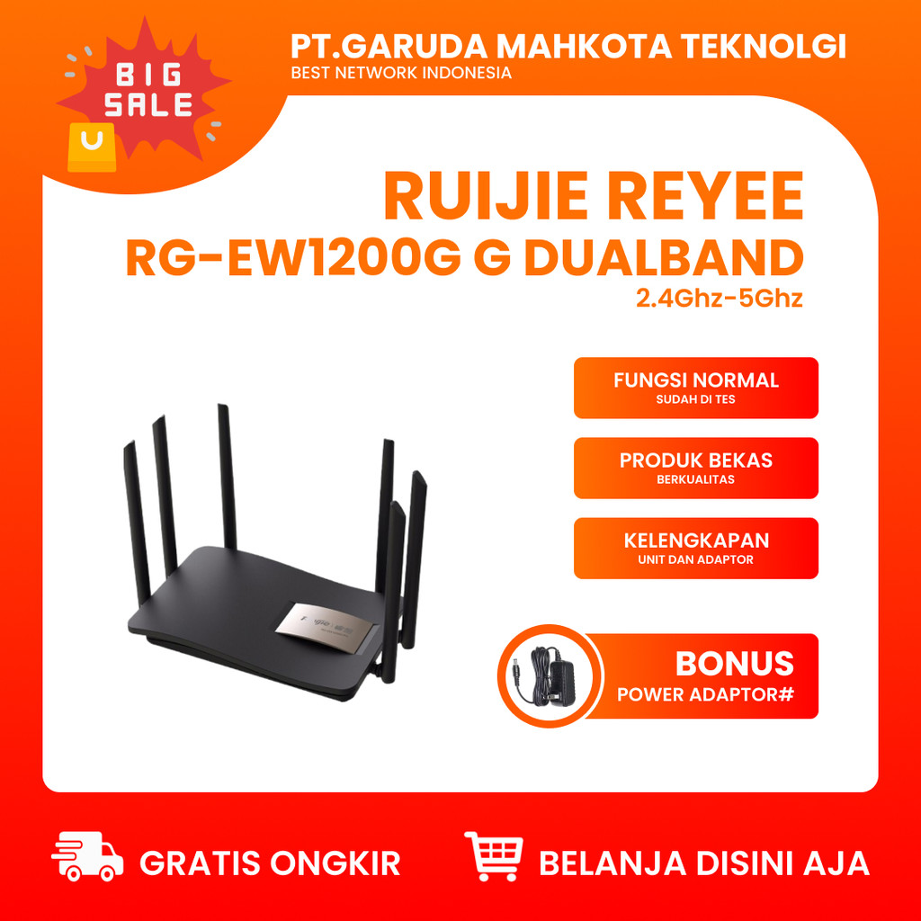 Original Used Ruijie Reye RG-EW1200G Dual-band Wireless WiFi Router ...