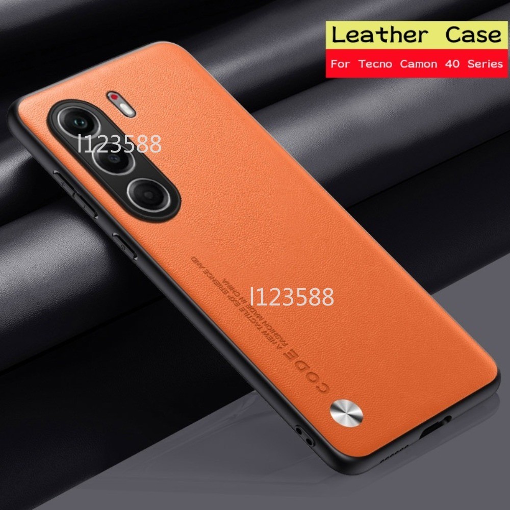 For Tecno Camon40 2025 Luxury Matte Plain Skin Leather Phone Case For ...