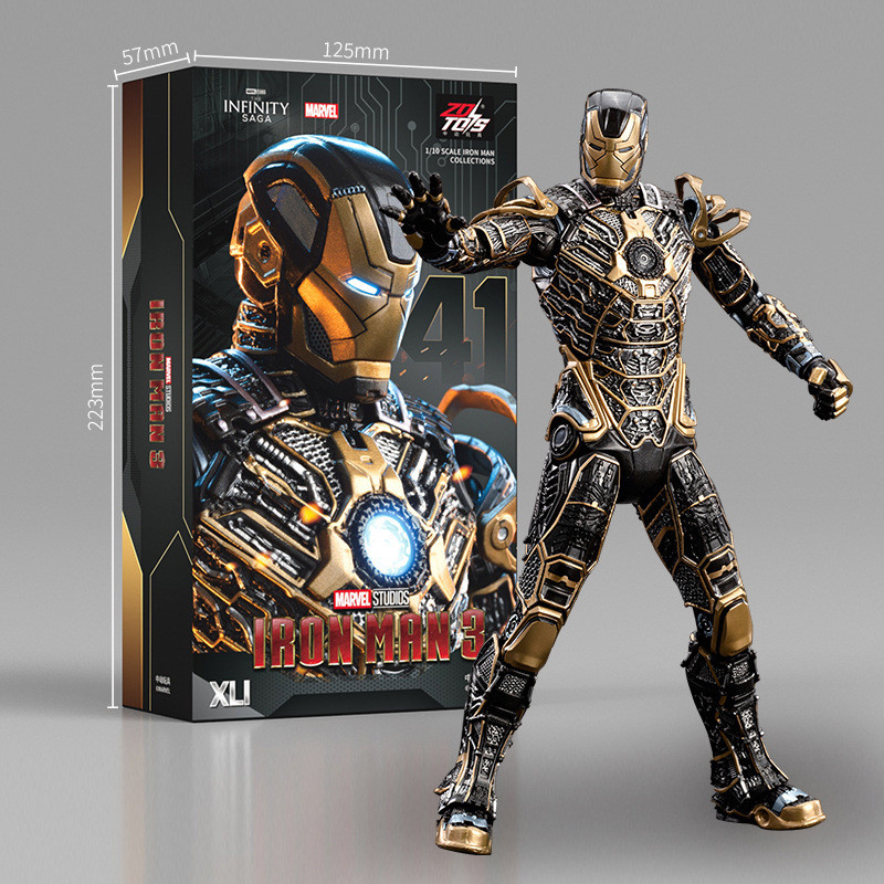 New Product MK41 Black Skeleton 23cm Movable Joint Iron Man Genuine ...