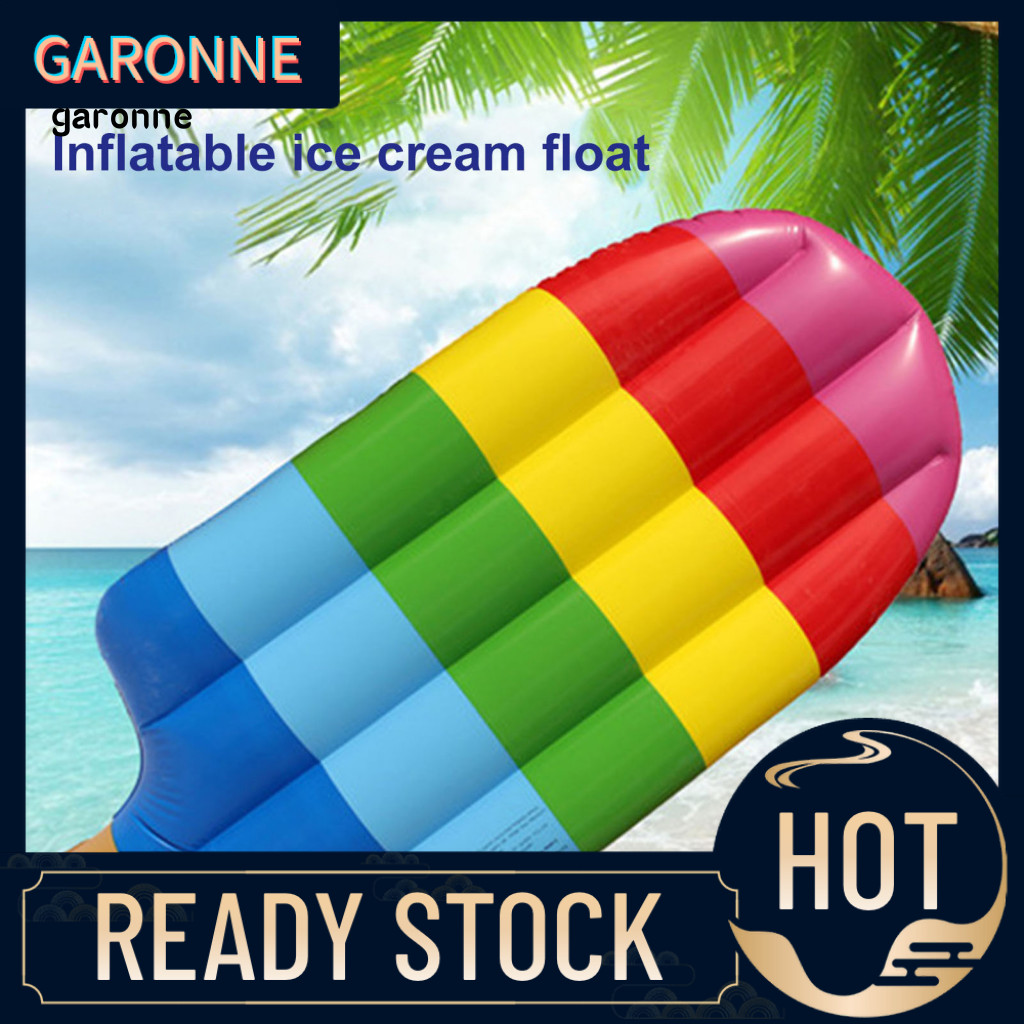 GAR Foldable Pool Float Rainbow Ice Cream Pool Float Lounge Extra Large ...