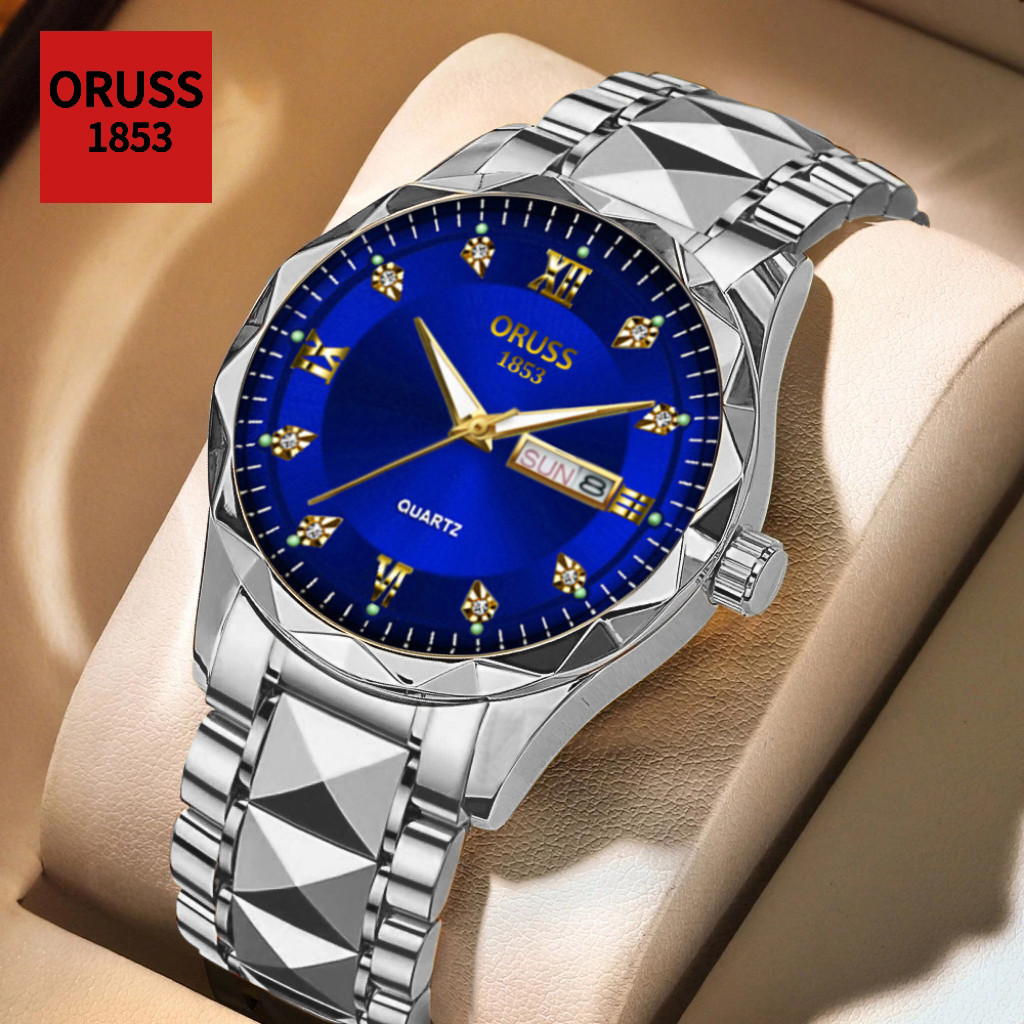 [Gift][[With Box]ORUSS Original Men Luxury Stainless Steel Temperament ...