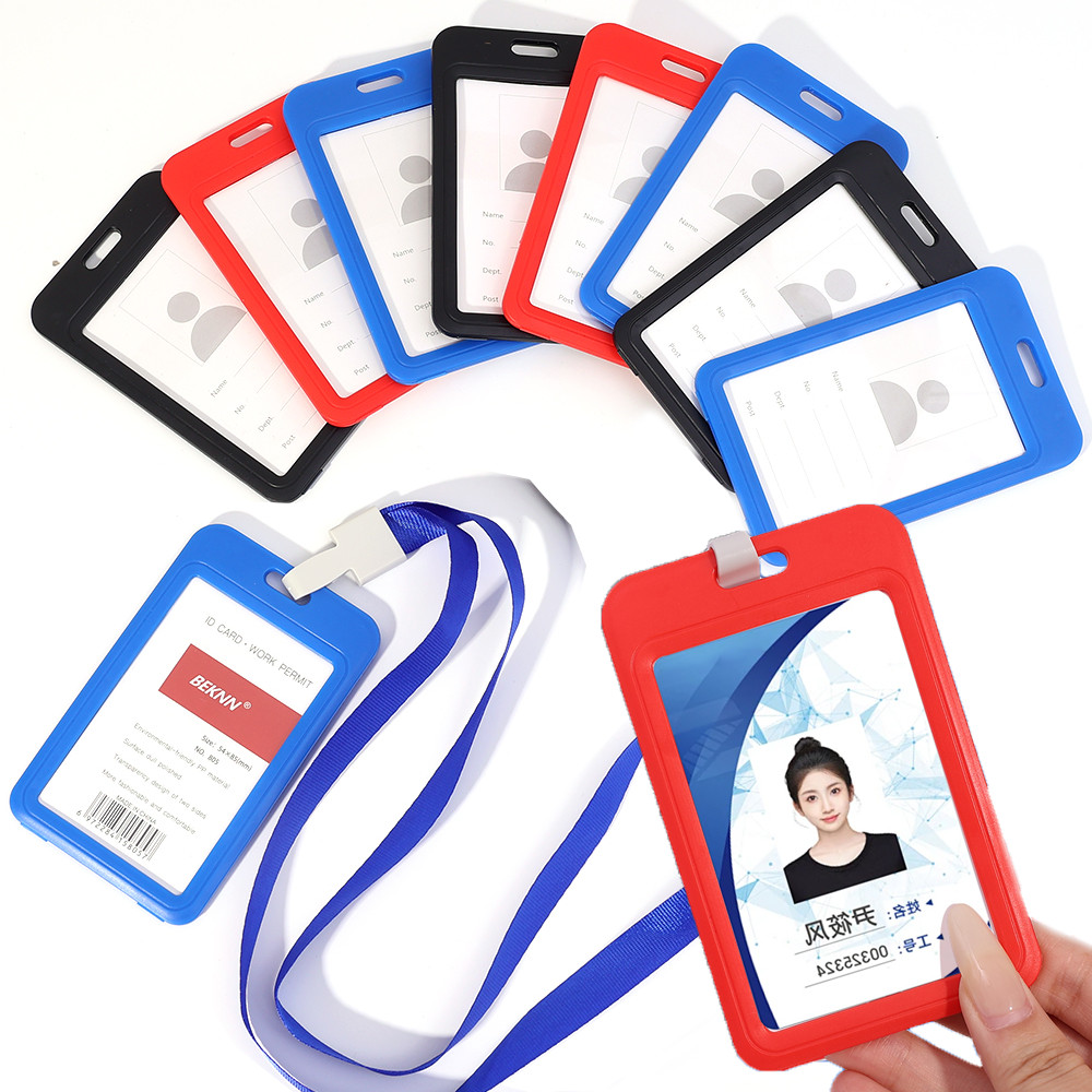 ID Card Holder with Lanyards / Pass Card Case Cover / Bank Credit Card ...