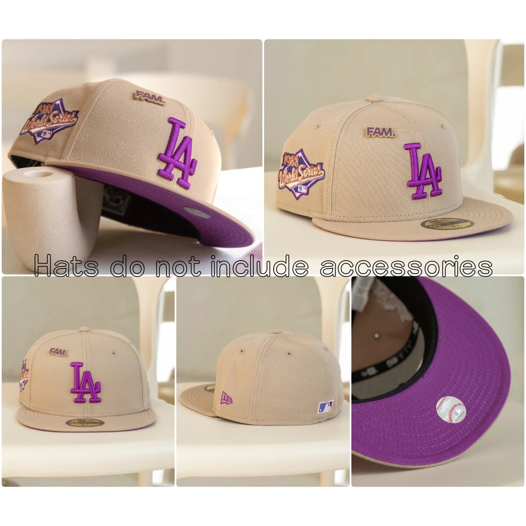 MLB Los Angeles Dodgers World Series 1988 Camel Fitted Cap Male Fully ...