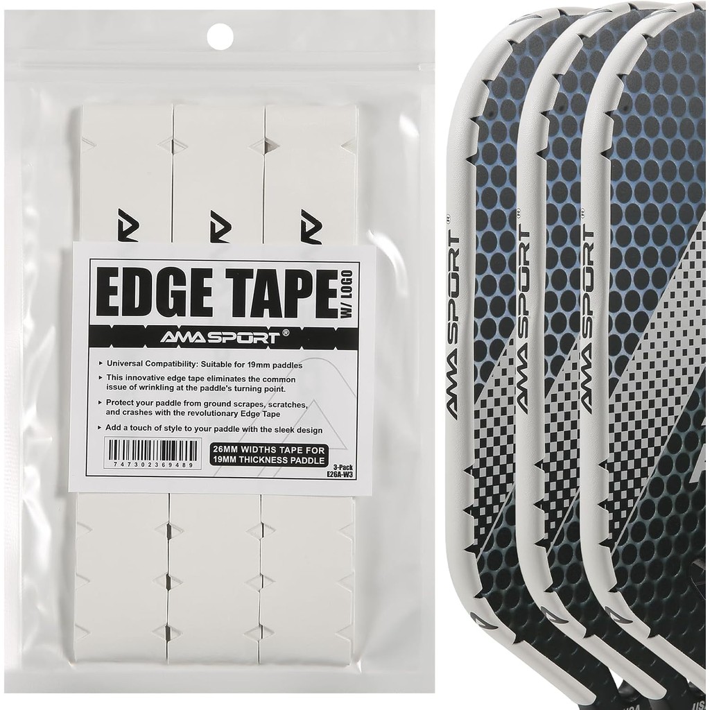Amasport Pickleball Paddle Edge Protection Tape, with Logo, for 19mm ...