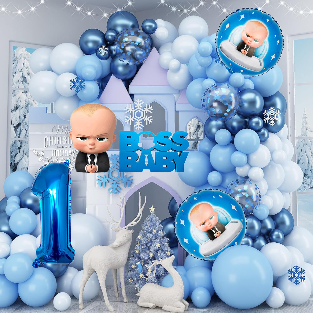 80pcs Disney Cartoon Boss Baby Theme Balloon Garland Arch Kit Newborn ...