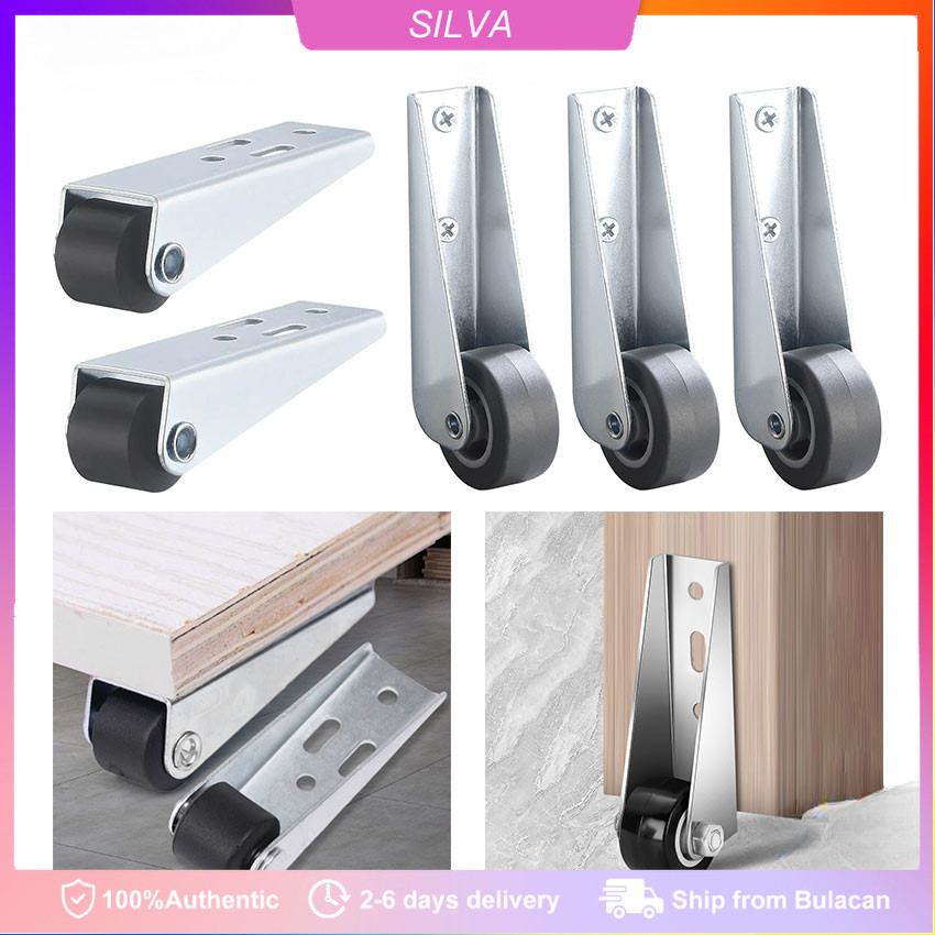 2PCS Stainless Steel Silent Side Mounted Directional Roller Vertical ...