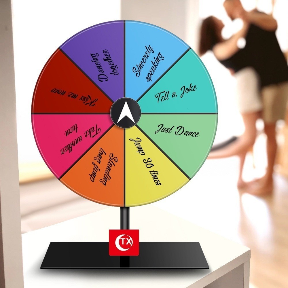 Tabletop Prize Turntable,Lucky Draw Roulette Wheel,Fortune Wheel for ...