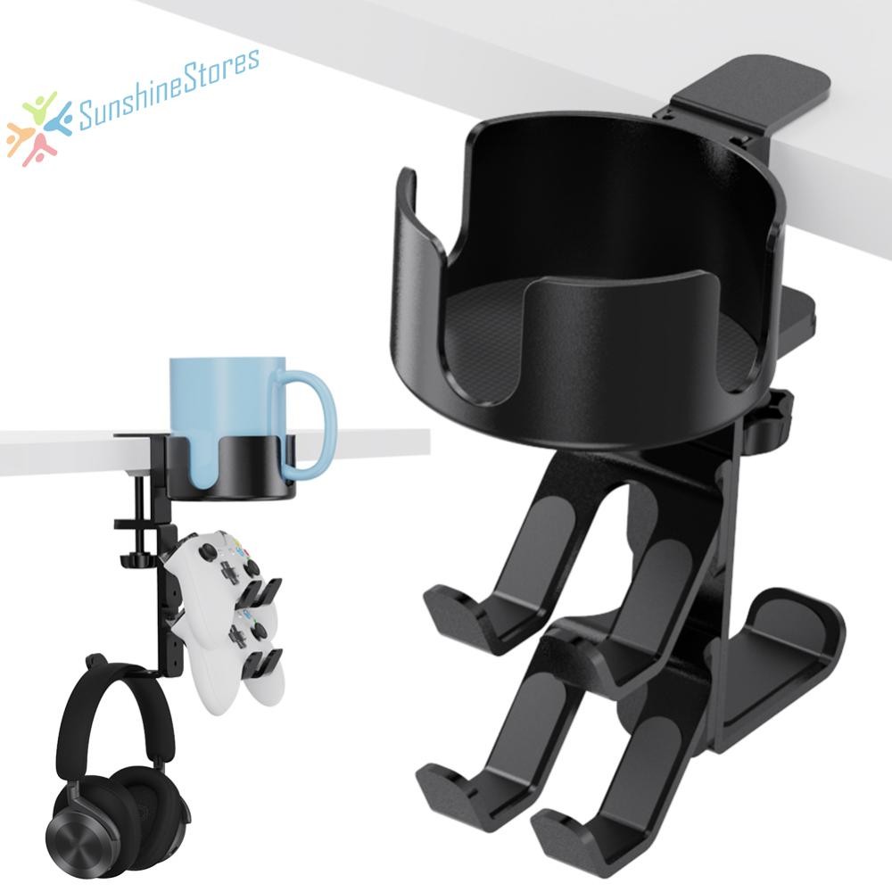 3 in 1 Rotatable Under Desk Clamp Controller Stand Replaceable Cup ...