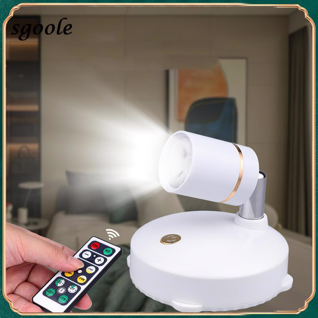 2 Pack Spotlight LED Lights Battery Powered Dimmable Remote Control ...