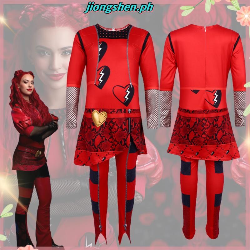 Descendants 4 The Rise Of Red Cosplay Costume Red Jumpsuit For Kids ...