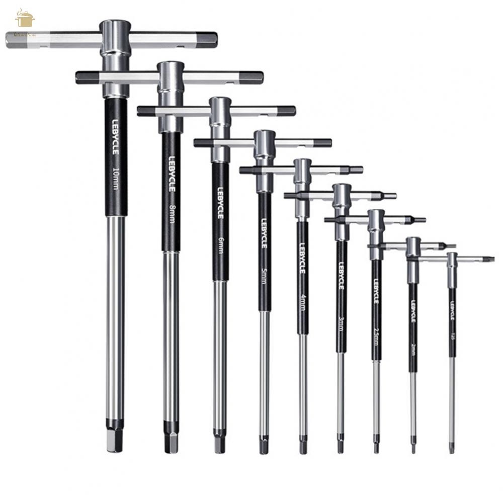 3 Way T Handle Spinner Hex Wrench Set with 9 Sizes for Bike Maintenance ...