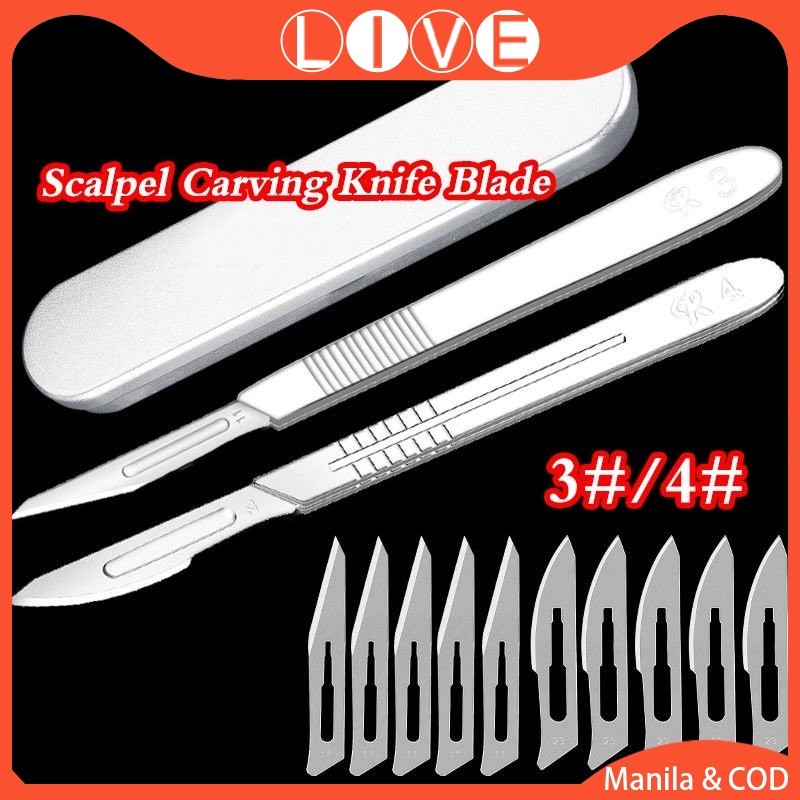 13pcs/set Carbon Steel Surgical Scalpel Blade Grafting Kinves Set ...