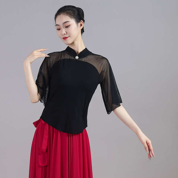 Classical Dance Costume Temperament Slim-fit Gauze Top Chinese Style ...