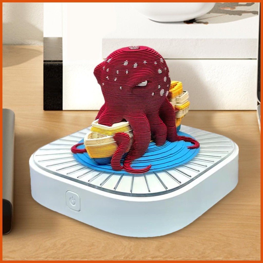 3D Memo Pad Calendar 2025 Octopus Sculpture Notepad Calendar Creative ...