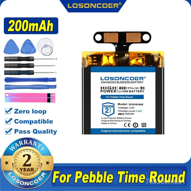 OR 100% Original LOSONCOER 200mAh SP301618AE Battery For Pebble Time ...