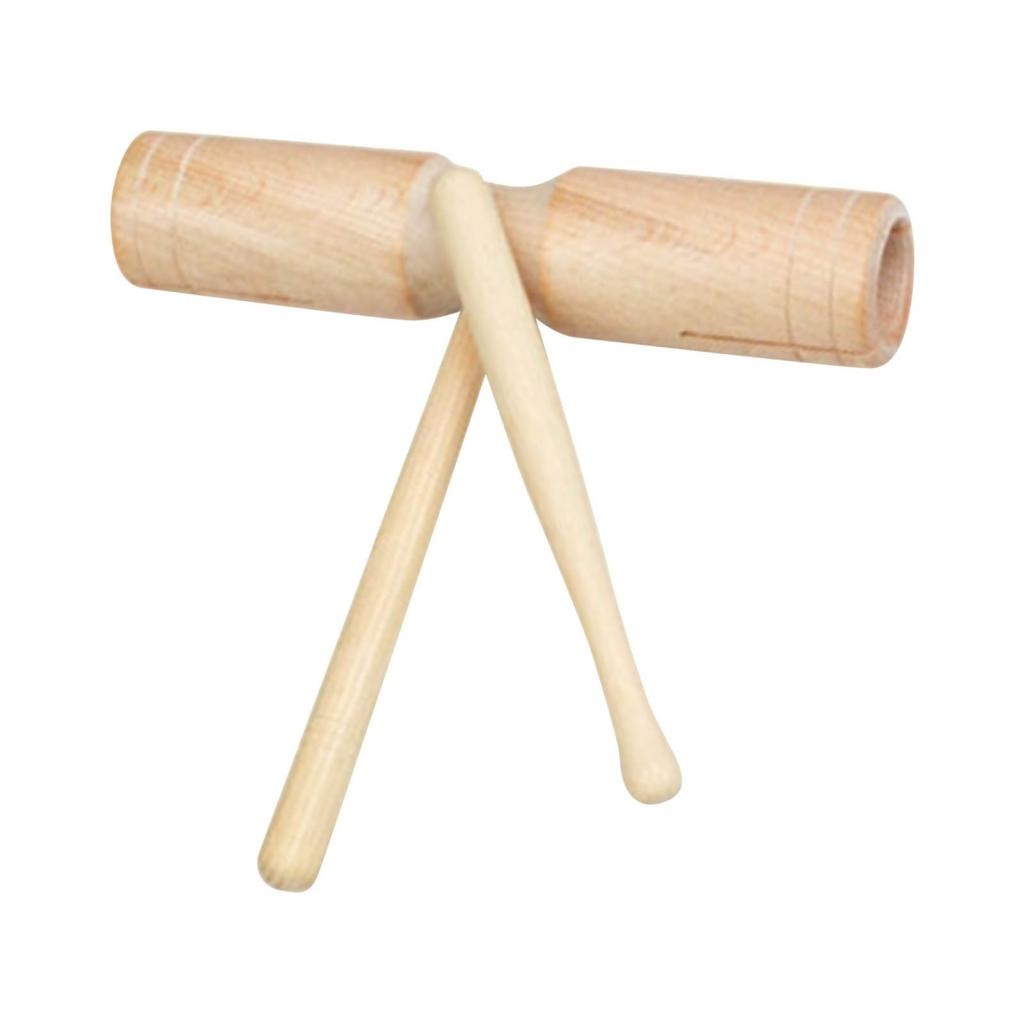 Wooden Double Sound Tube Percussion Instruments Educational for Kids ...