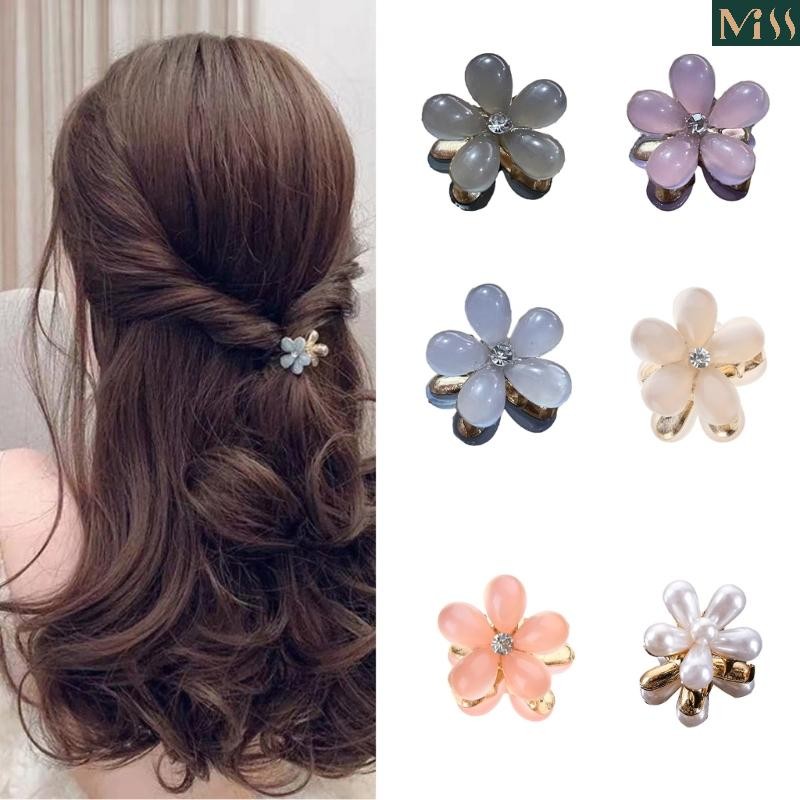 Miss* Flower Hair Clip Hair Claw Cute Side Bang Clip Hair Style Tools ...