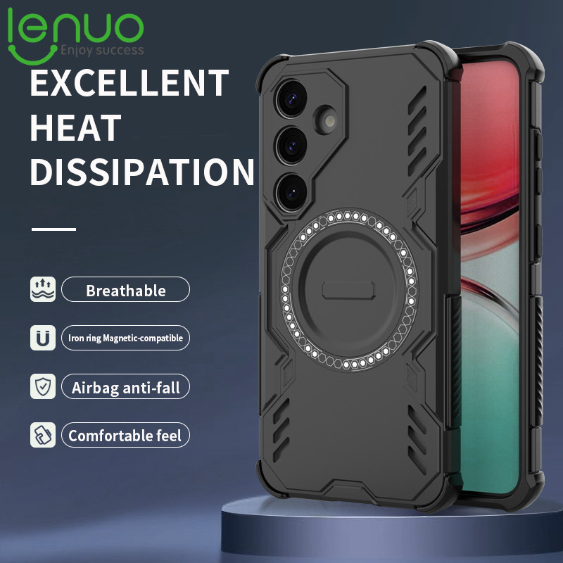 Lenuo Magnetic Phone Case For Samsung Galaxy S25 Edge Plus Ultra M56 A56 A36 A26 A16 A06 A55 5G ...