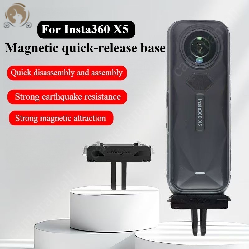 Suitable for Insta360 X5 plastic magnetic quick release mount foldable ...