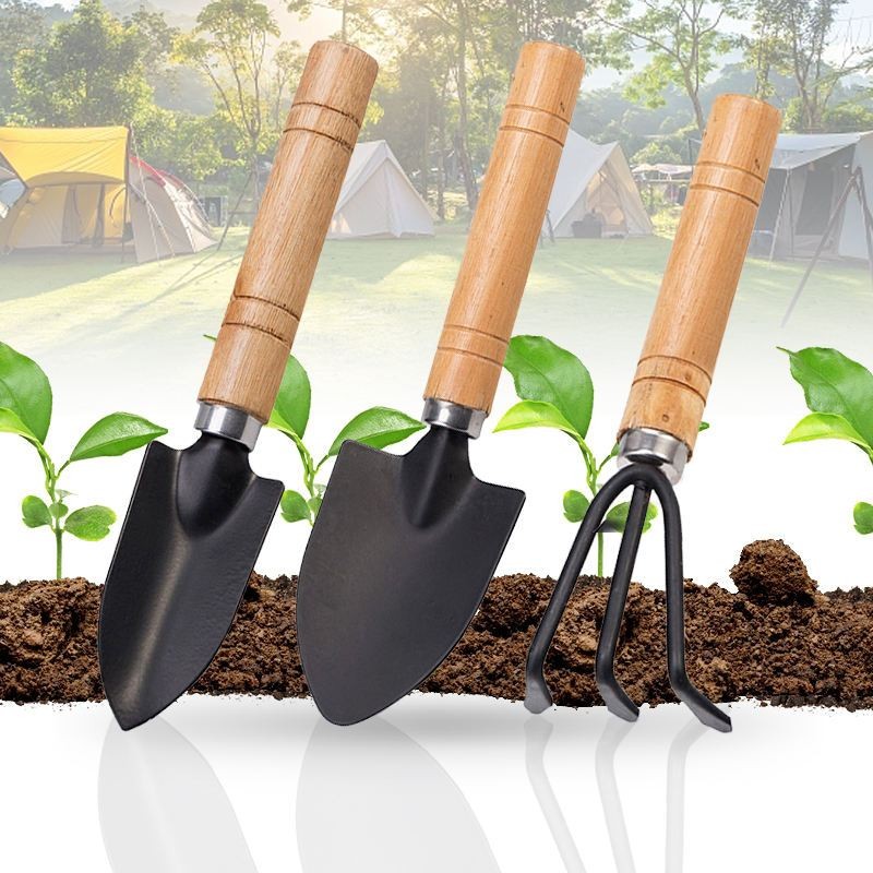 3PCS/Set Gardening Hand Tools Professional Spade Shovel Rake Home Use ...