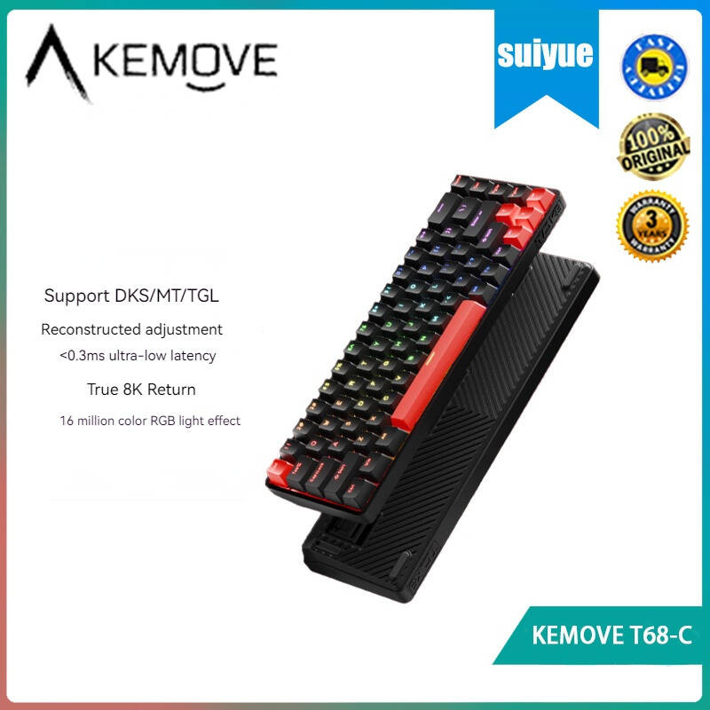 KEMOVE T68-C Magnetic Axis Keyboard RT Adjustable RGB Lighting ...
