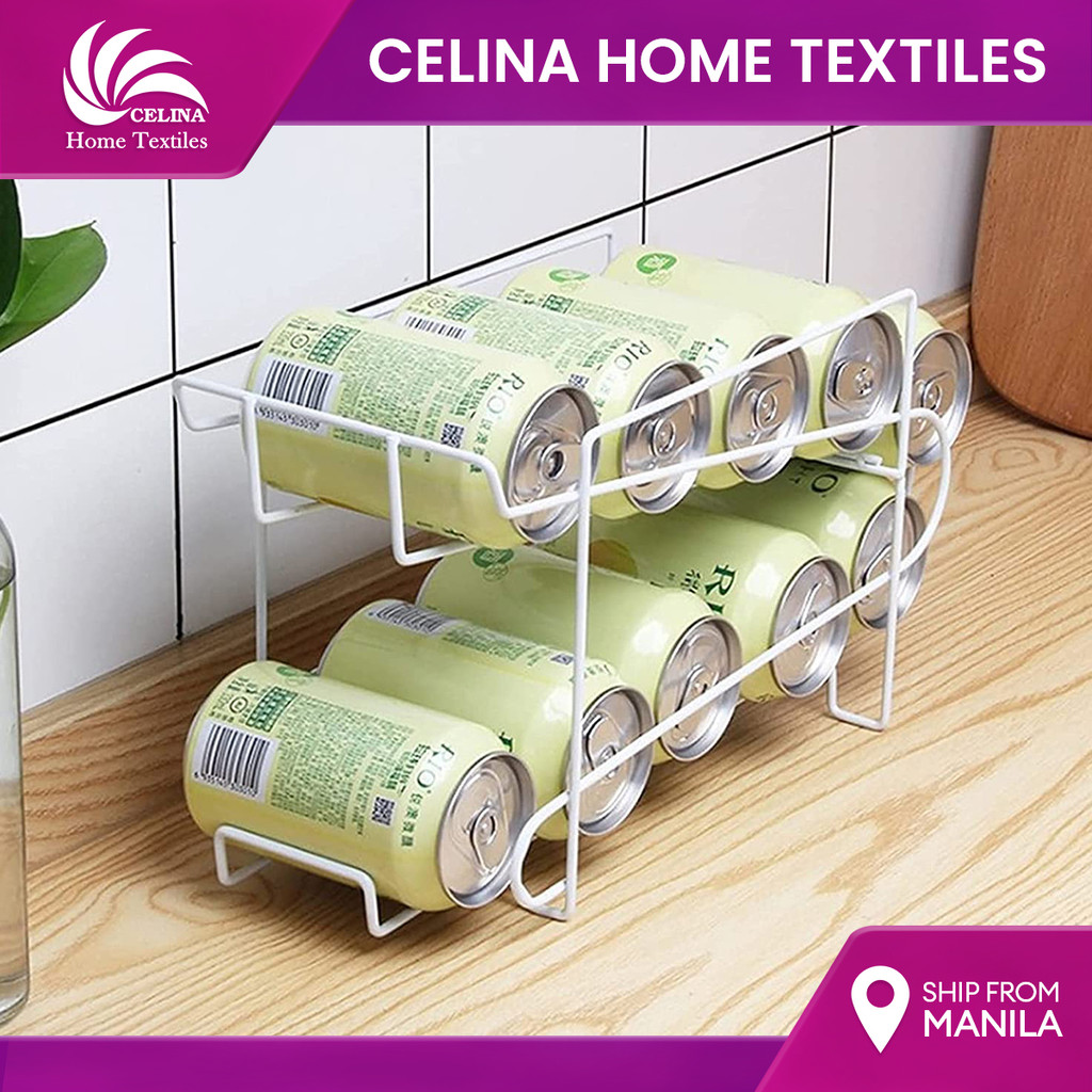 Celina Refrigerator Double-layer Soda Holder Fridge Drink Beer Can ...