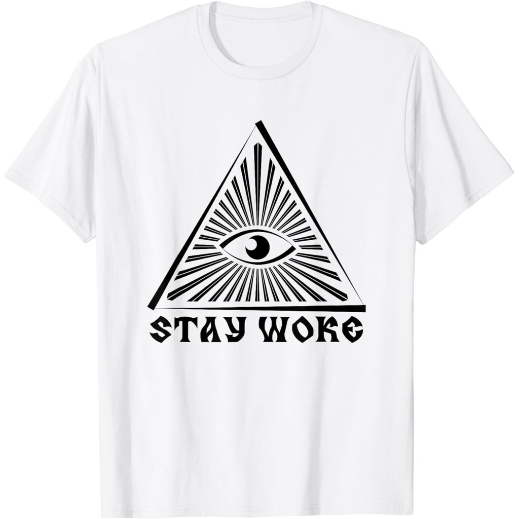 New Limited Pyramid Third Eye Illuminati Stay Woke Symbol T-Shirt ...
