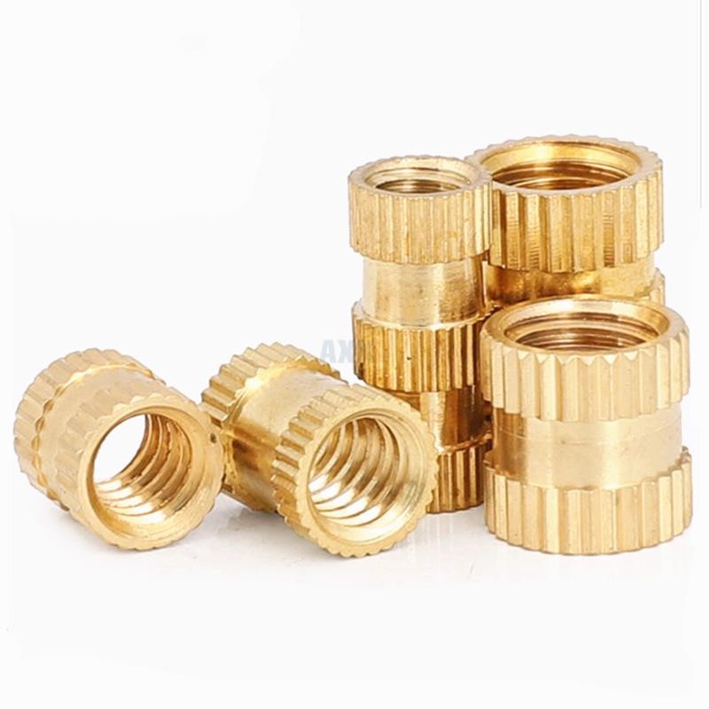 new 5/10/25pcs M2 M2.5 M3 M4 M5 M6 M8 M10 Solid Brass Pure Copper Metric Thread Injection ...