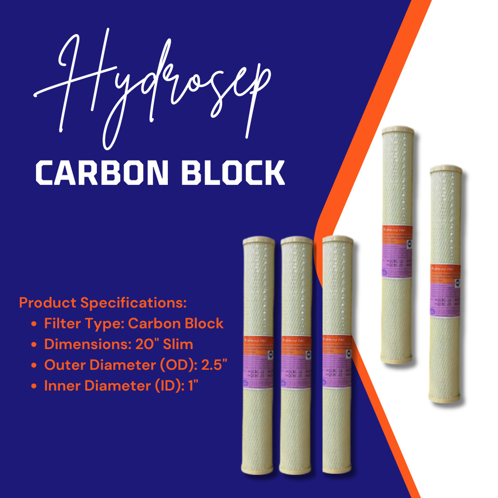 Hydrosep Carbon Block Filter CTO 20'' SL | Shopee Philippines