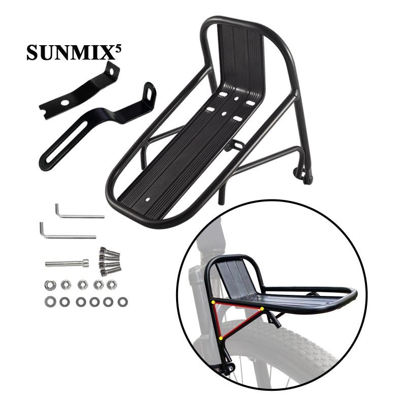 [ Bike Front Carrier Rack Cargo Pannier Touring Carrying Front Fork ...