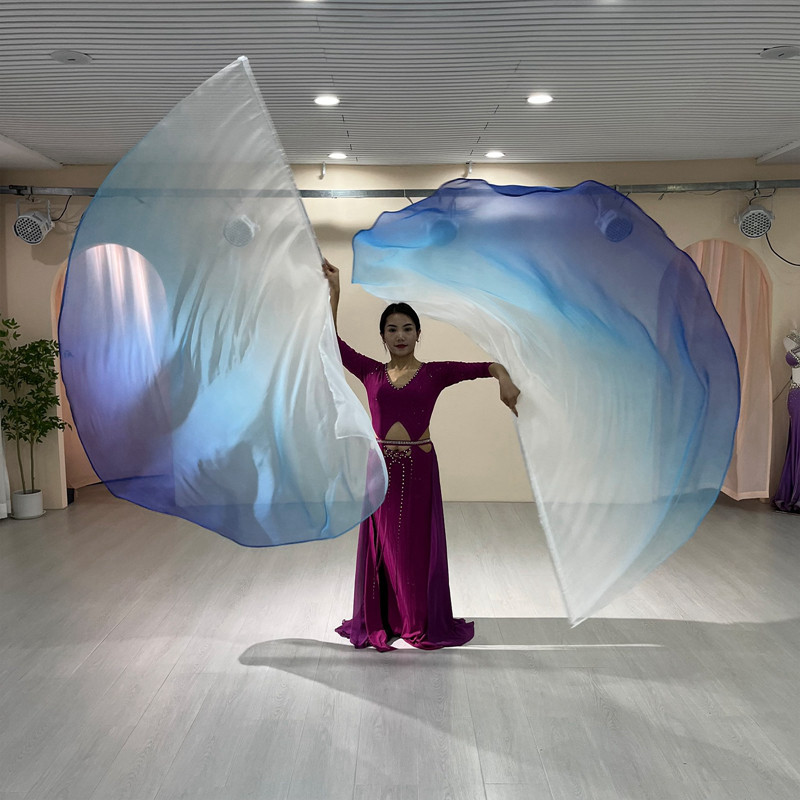 Uliekhy 1PC Gradient Colored Half Round Flag Dance Flags with ...