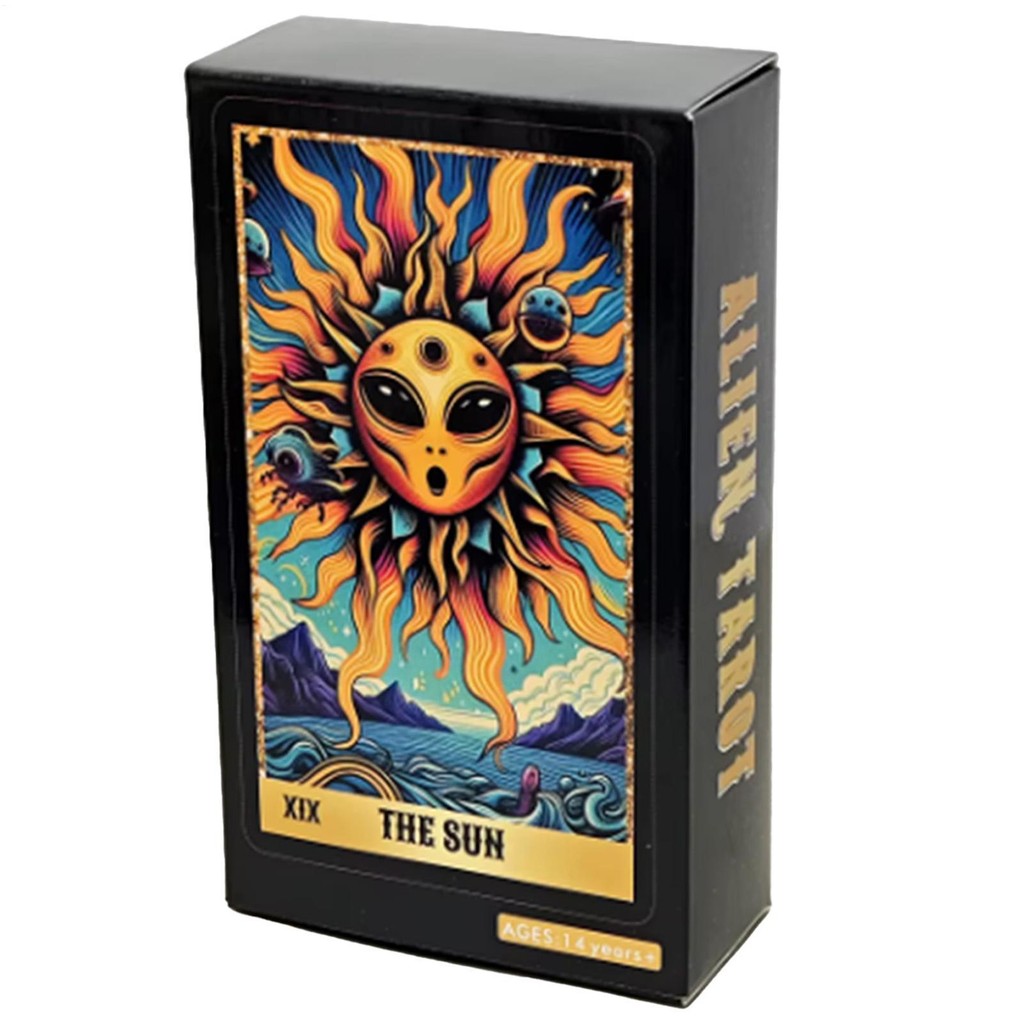 Alien Tarot Deck Cards Mysterious Divination Card Portable 78-Card Full ...