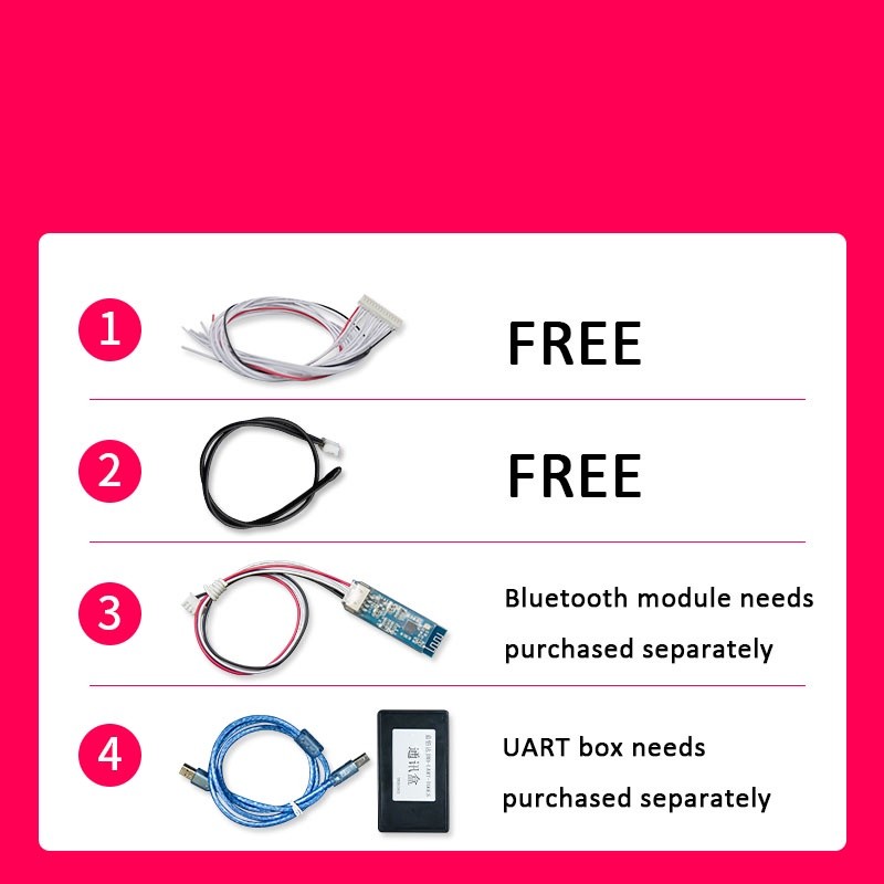 NEW Smart BMS 20S LifePo4 Li-ion Lithium Protection Board balance 60V 72V 60A 50A 40A 30A ...