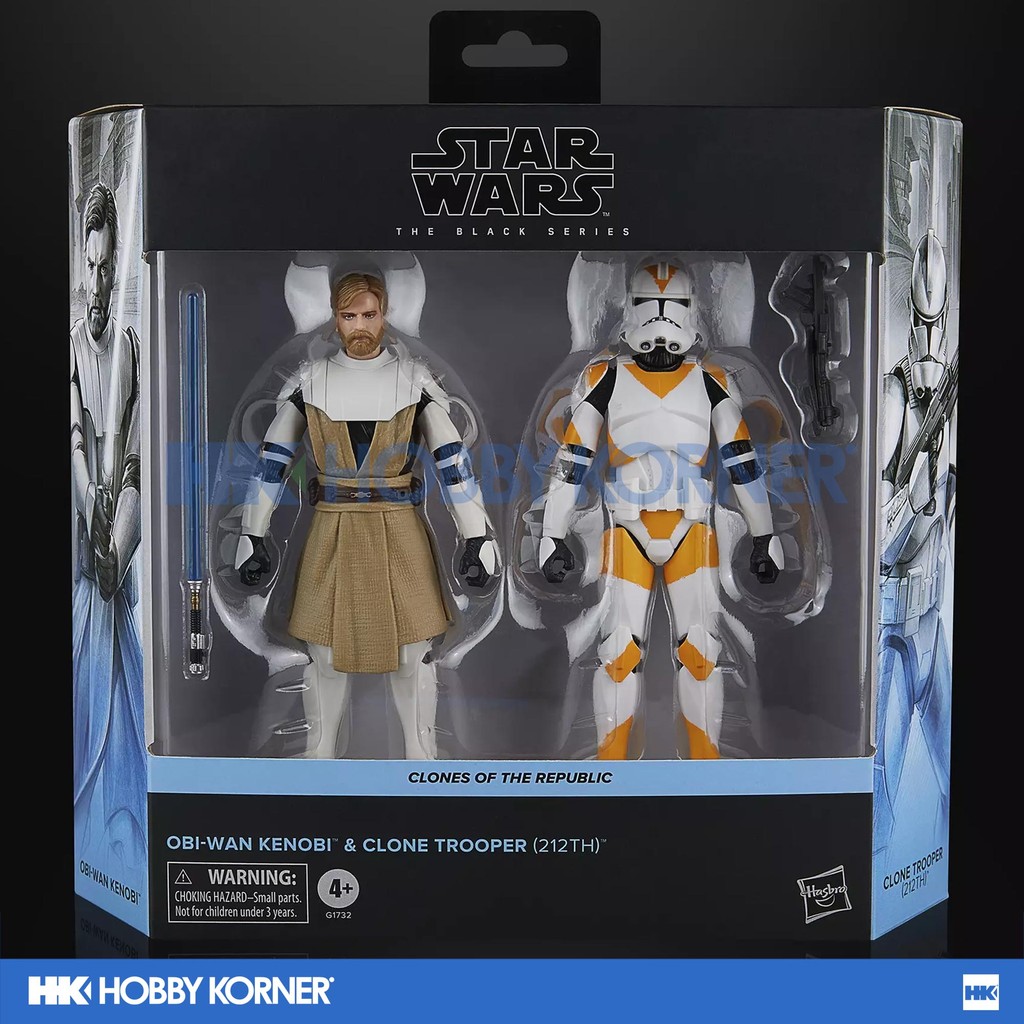 (PRE-ORDER - PULSE EX) HASBRO G1732 Star Wars TBS 6 Inch Obi-Wan Kenobi & Clone Trooper (212th ...