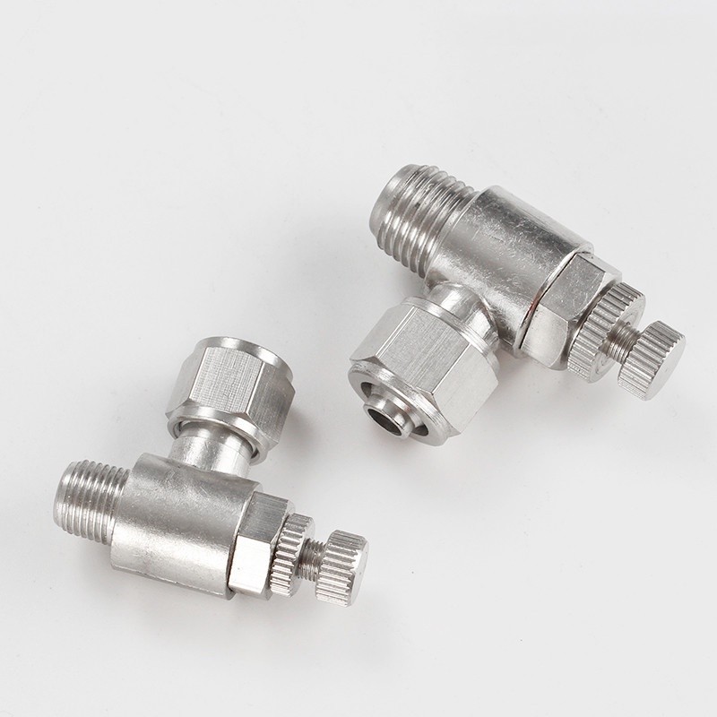 new 6mm 8mm 10mm 12mm Pneumatic Air Flow Speed Control Valve Pipe Tube ...