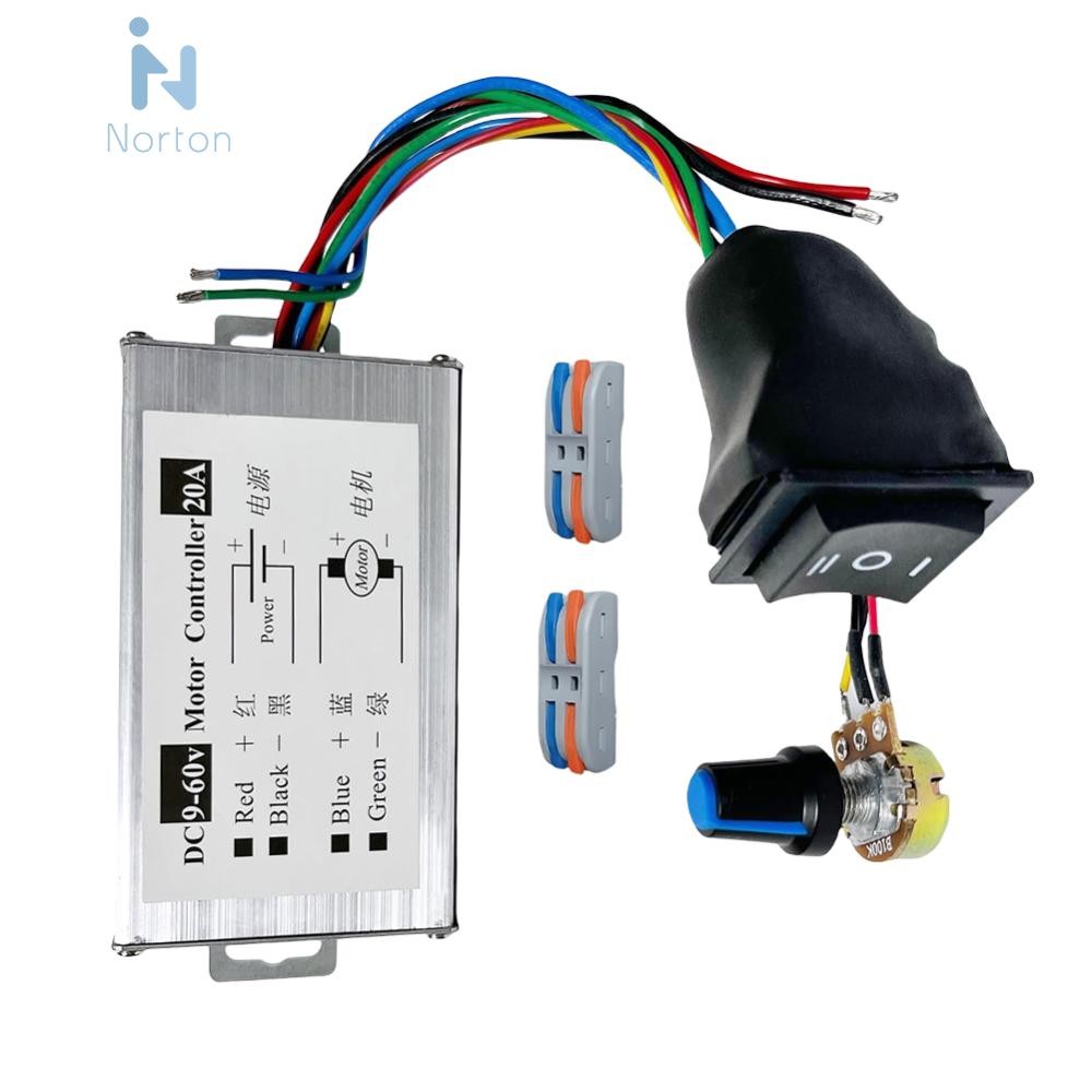 20A DC Motor Speed Controller 1200W PWM Monitor Dimmer Governor Motor ...