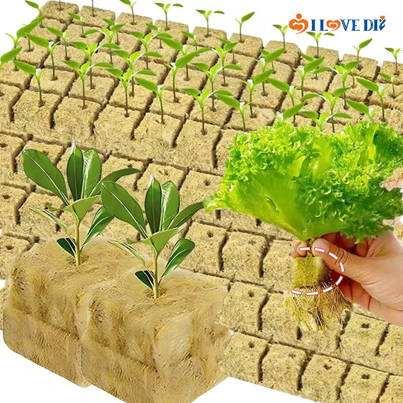 Rock Wool Starter Plugs - Seedling Grow Planting Sponge Cubes - Home ...