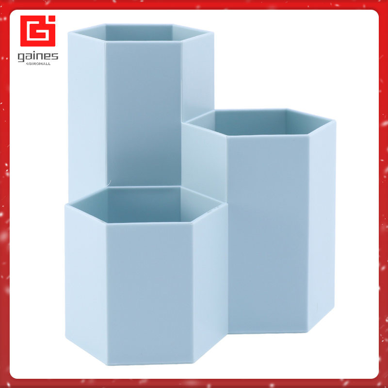 Hexagonal Pen Holder Lead Pencils Cable Pot Desktop Organizer Cosmetics ...