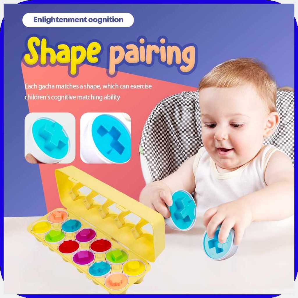 From?k$PH}F@12Pcs`BU;Matching&Egg&Set&Shape&Recoginition'ny