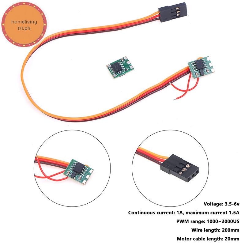 homeliving01 Micro 1A RC ESC DIY 5V DC Brushed Motor Speed Controller ...