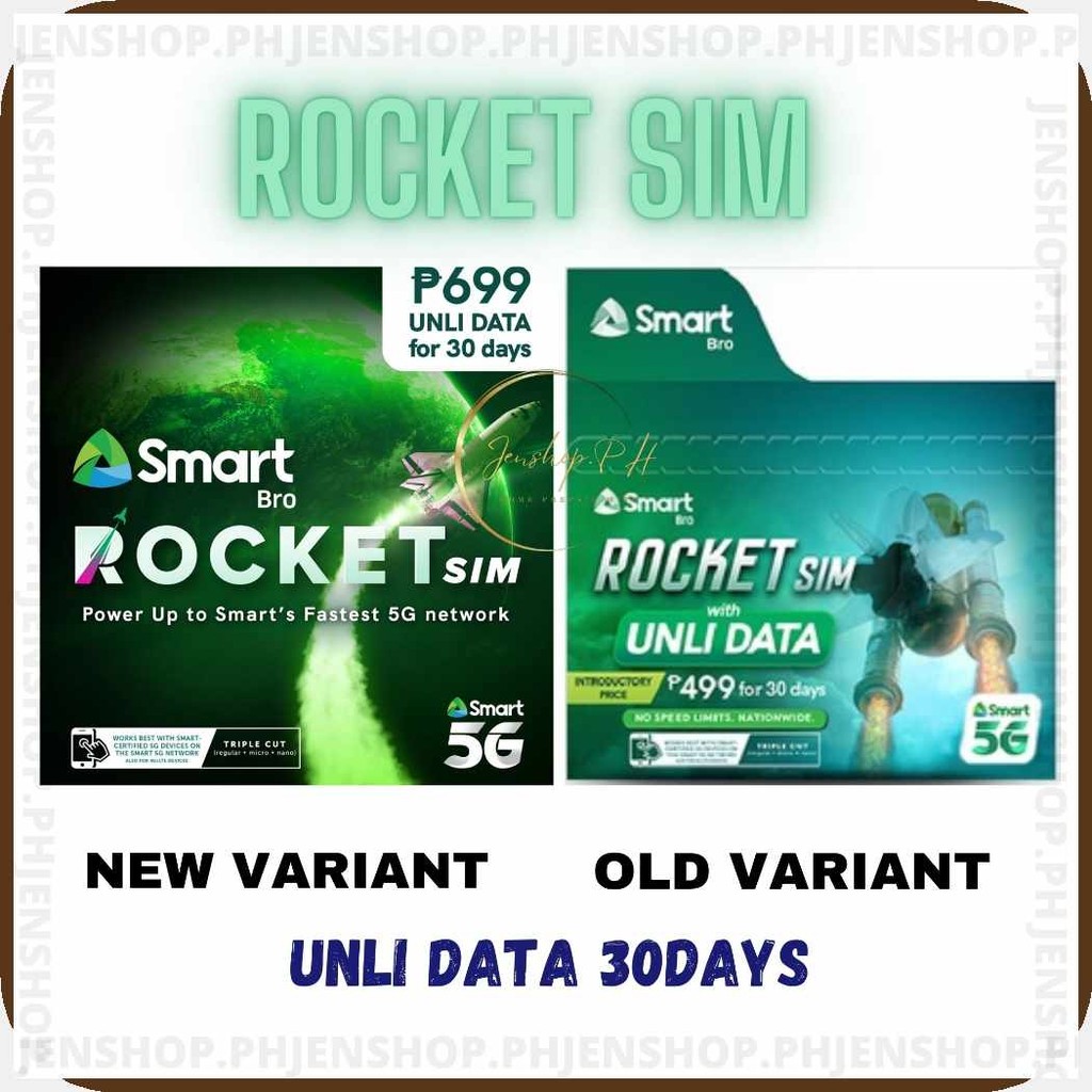 ROCKET$Zj>SIM{QTUNLIkDATAm30yDAYSOA(Rocket&Gomo) | Shopee Philippines