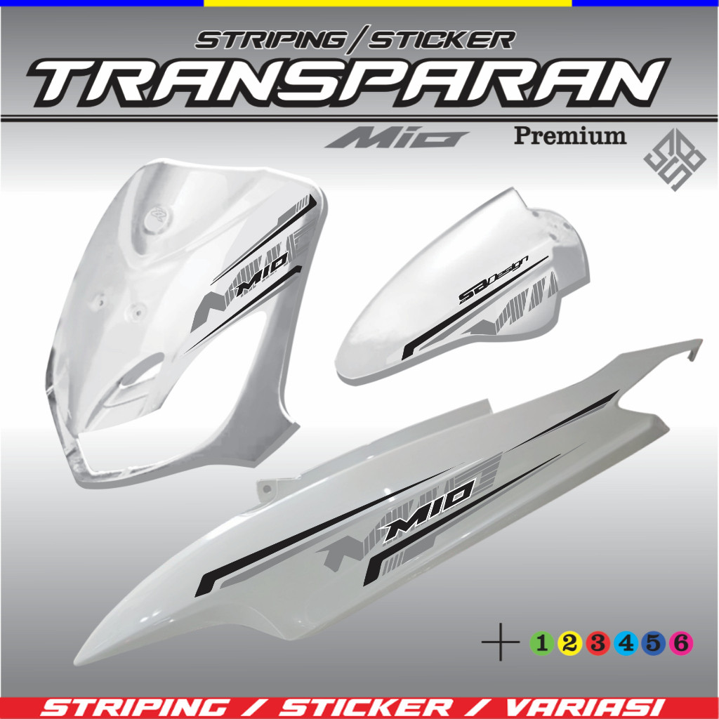 Transparent Striping Mio Sporty/old Uv Stickers Latest Cool Design COOL ...