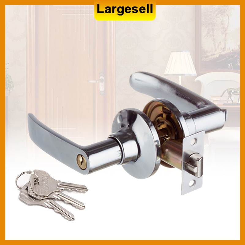 Lever Type Door knob Lock Set Adjustable Semi-Cylindrical Lock Tongue ...