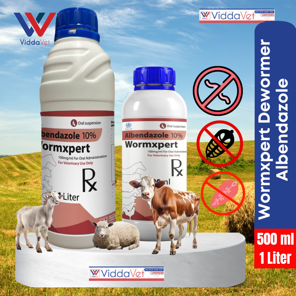 500ml 1 Liter Wormxpert Albendazole for goat cow cattle sheep dewormer ...